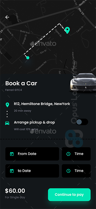 Car Rental Booking App UI | Self-Driving Rental Car | Rent a Car App UI ...