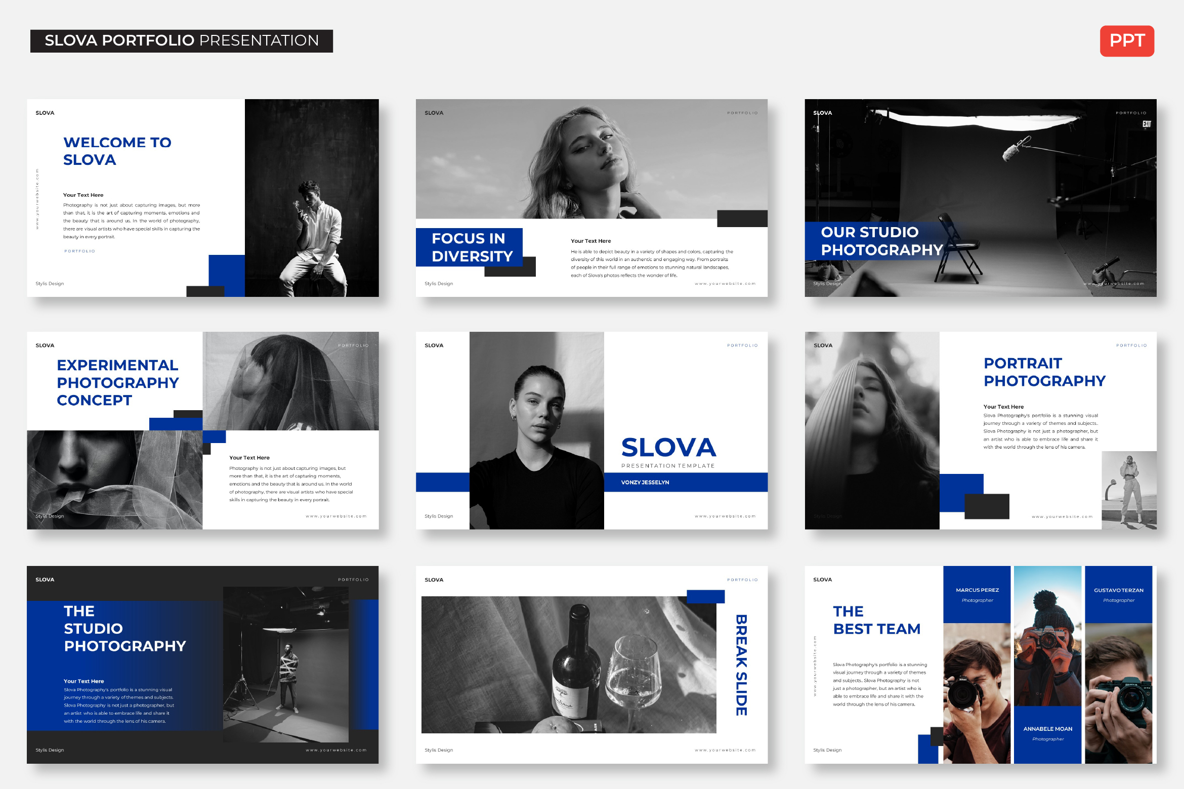 Slova Photography - Portfolio Presentation Template, Presentation Templates