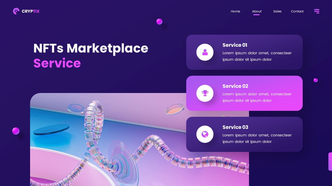 Cryptix - NFT Marketplace Powerpoint Templates, Presentation Templates Cryptix - NFT Marketplace Powerpoint Templates, Presentation Templates