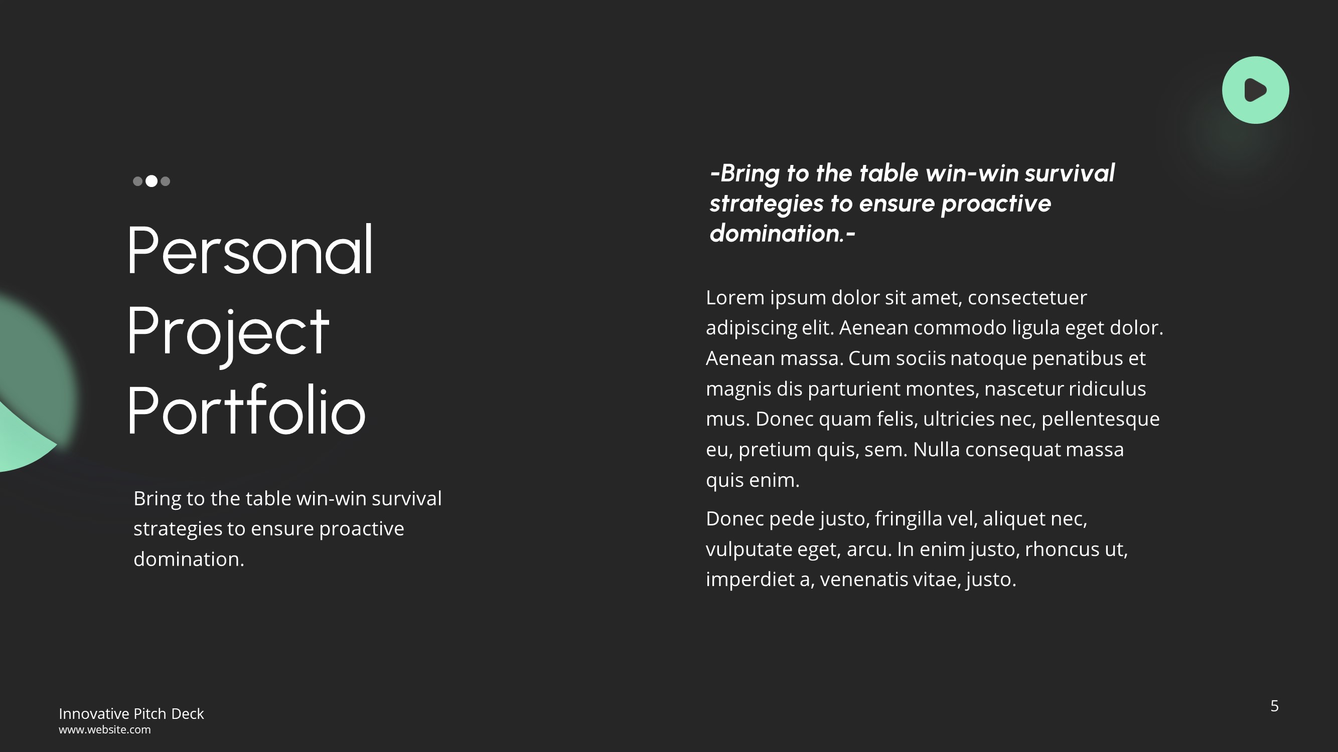 Innovative Pitch Deck PowerPoint Template, Presentation Templates ...