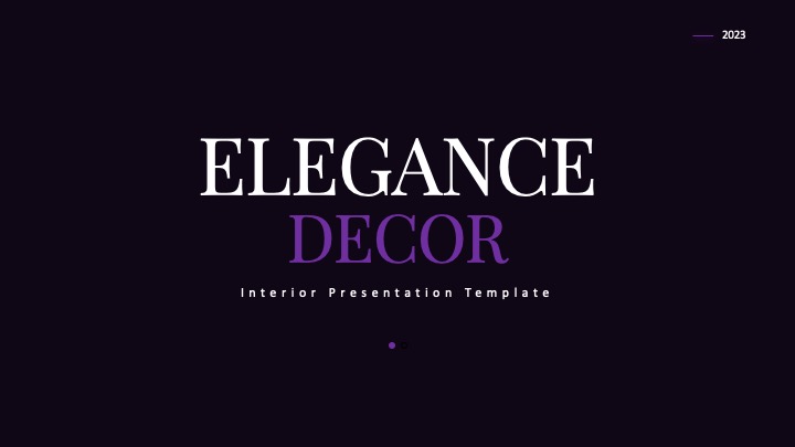 Elegance Decor Interior PowerPoint Template, Presentation Templates