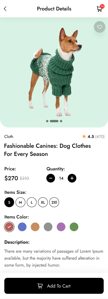 PetPerks - Pet Store eCommerce Figma Mobile App UI Kit by DexignZone