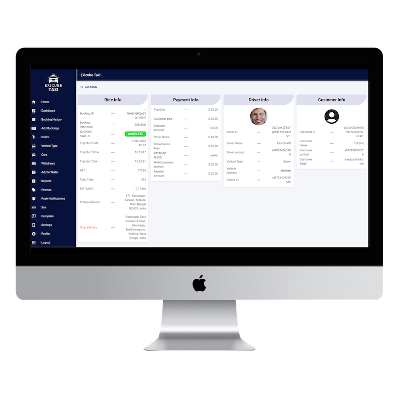 Exicube Taxi App by exicube | CodeCanyon