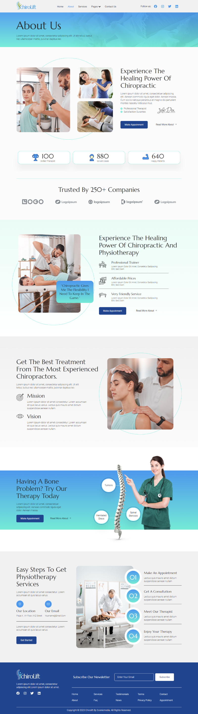 Chirolift - Physiotherapy & Chiropractic Elementor Template Kit by ...
