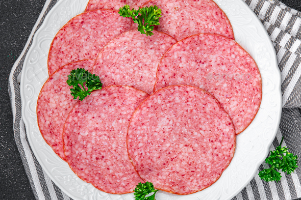 salami sausage fresh meat product ready to eat healthy eating cooking ...