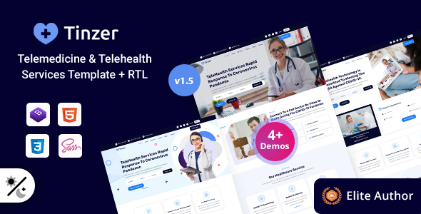 Tinzer - Telemedicine & Telehealth Services Bootstrap 5 Template by ...
