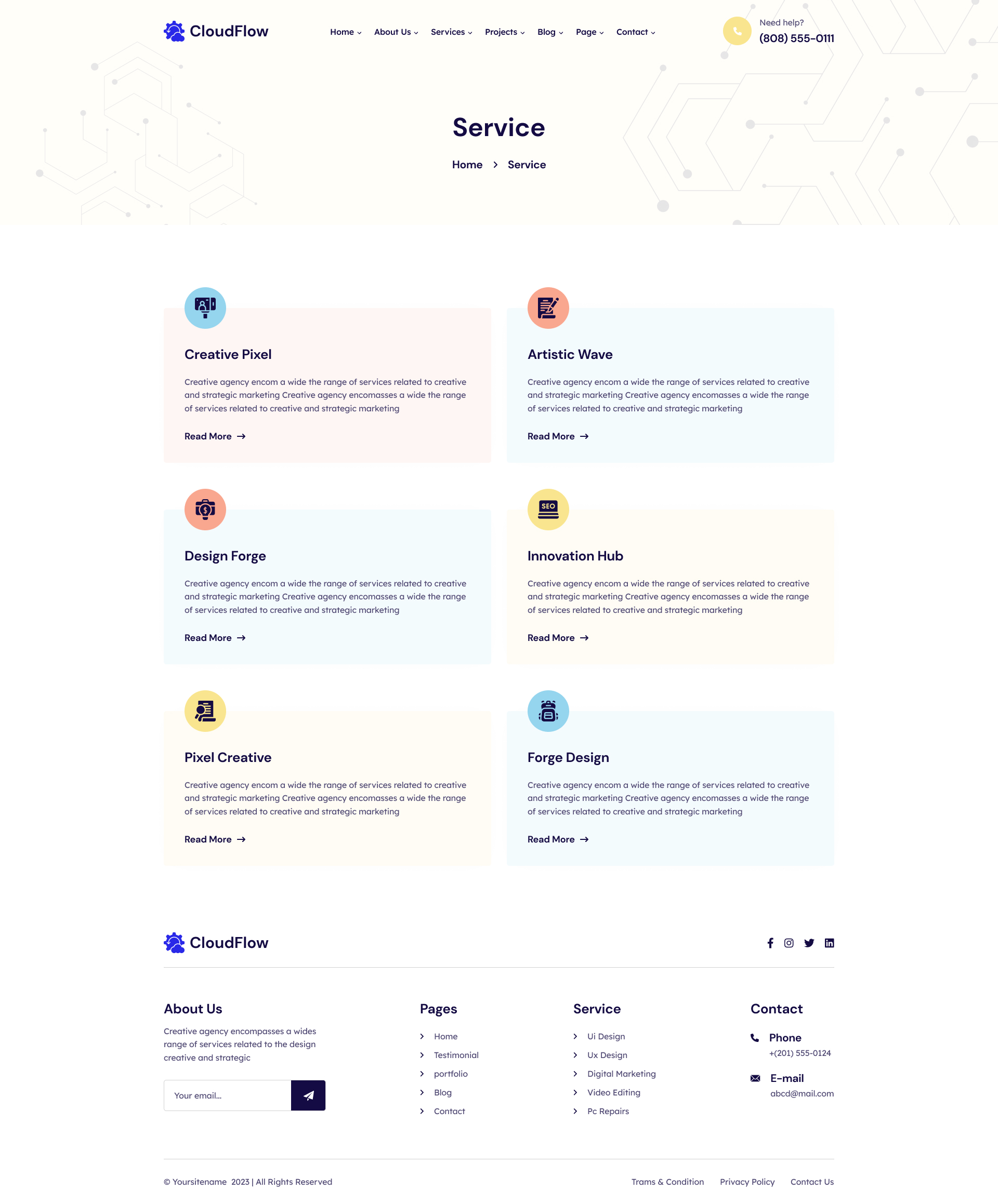 Cloudflow - SaaS & Software Startup Figma Template by DesignCurved