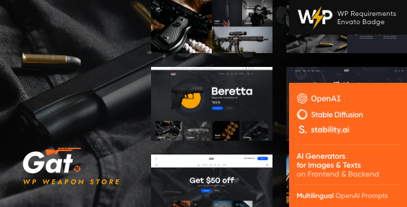 Gat - Gun & Weapon Store WordPress Theme by ThemeREX | ThemeForest