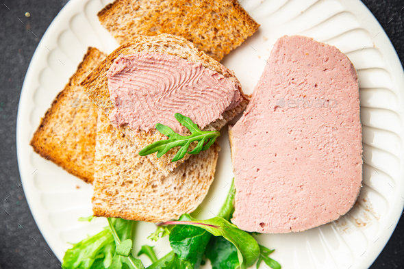 pate foie gras duck liver appetizer meal food snack on the table copy ...