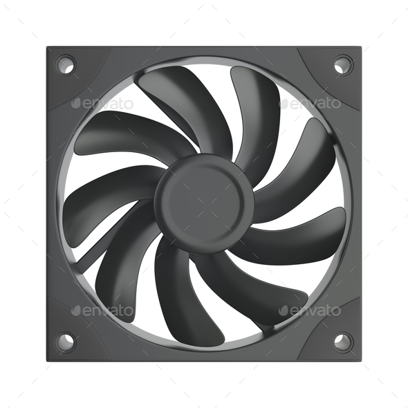 Black computer fan Stock Photo by magraphics | PhotoDune