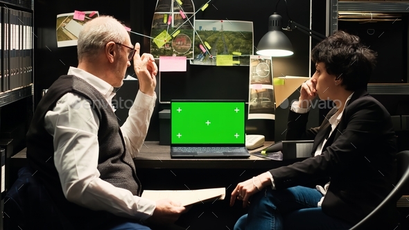 Police team using greenscreen display Stock Photo by DC_Studio | PhotoDune