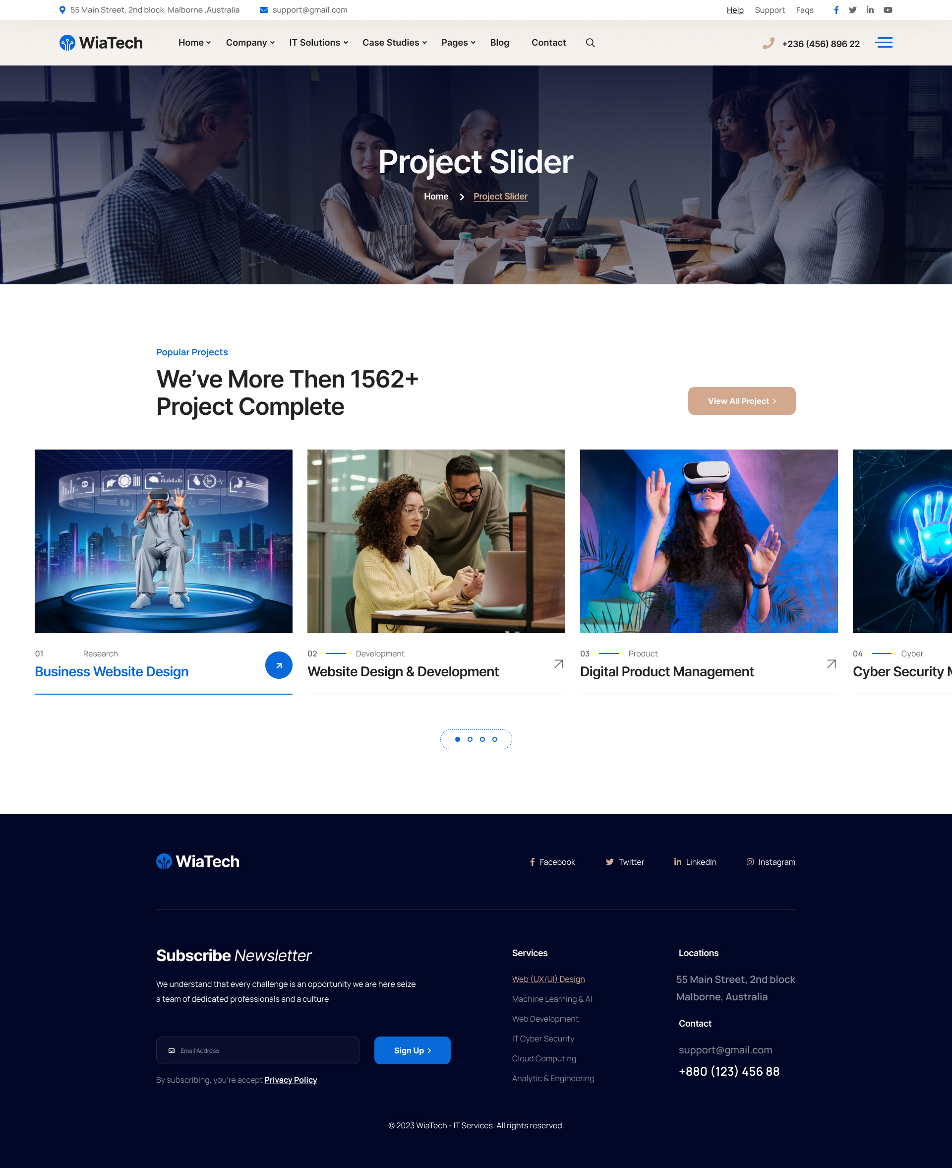 WiaTech - IT Services & Development Figma Template by themesflat | ThemeForest
