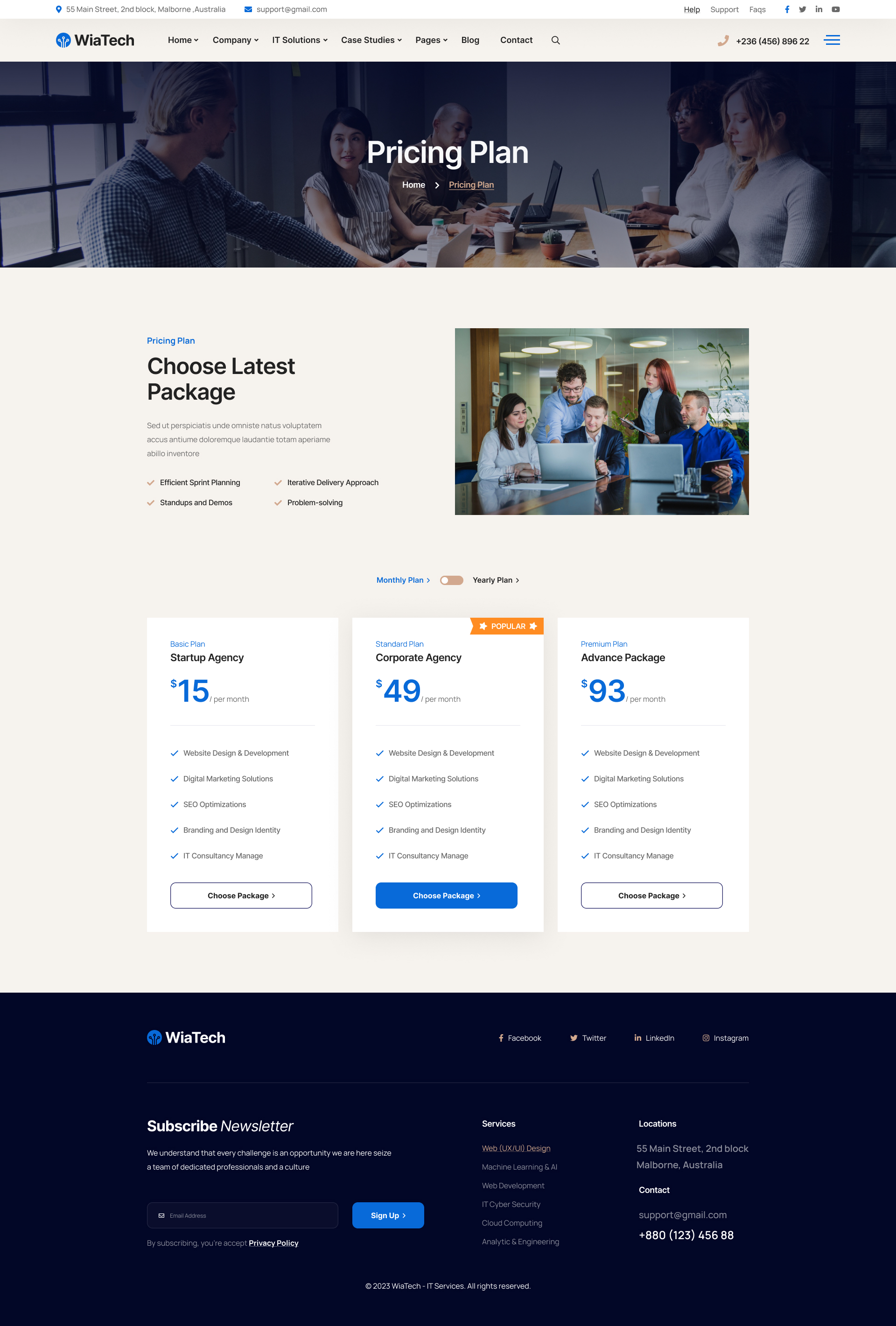WiaTech - IT Services & Development Figma Template by themesflat | ThemeForest