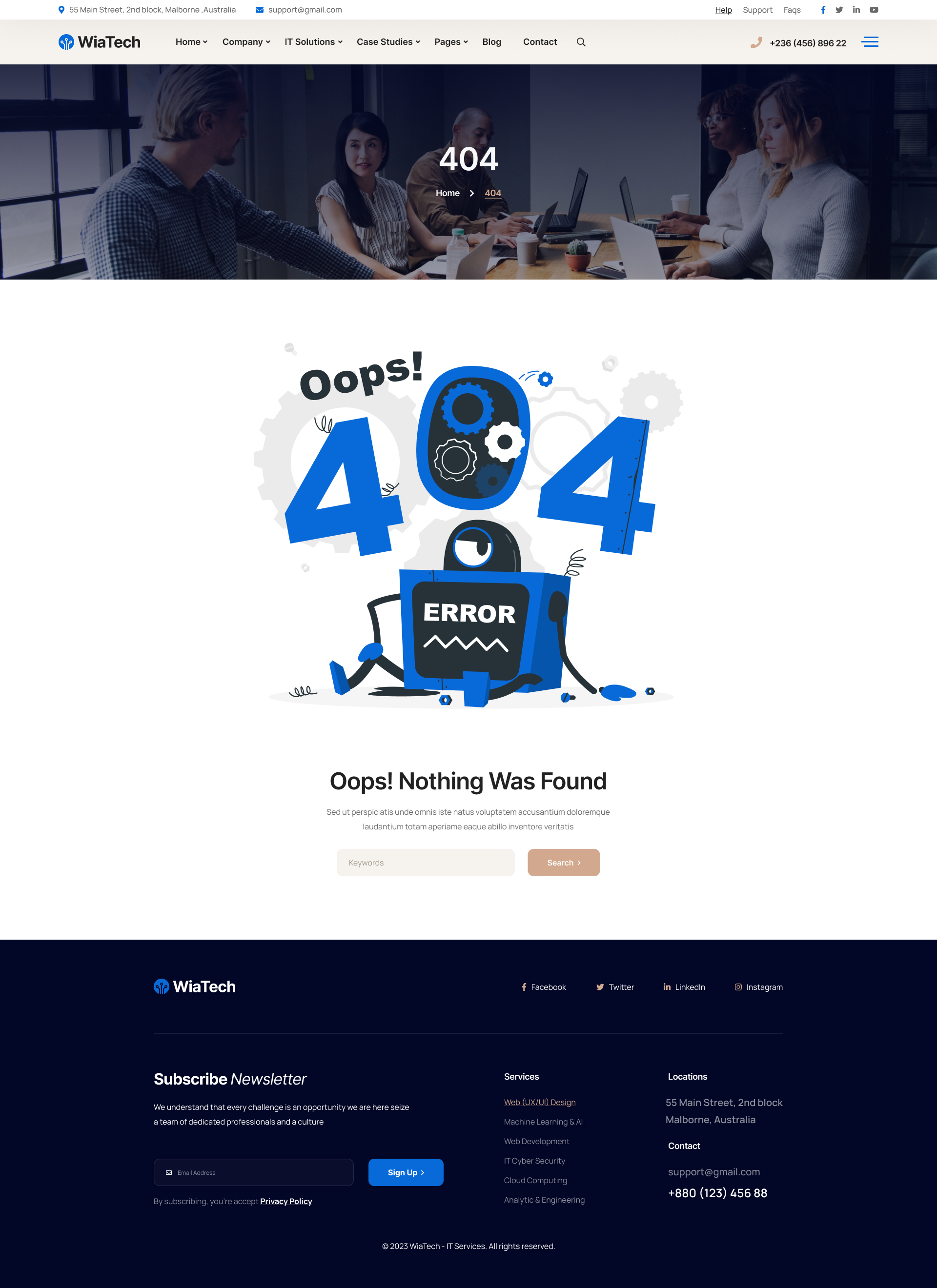 WiaTech - IT Services & Development Figma Template by themesflat | ThemeForest