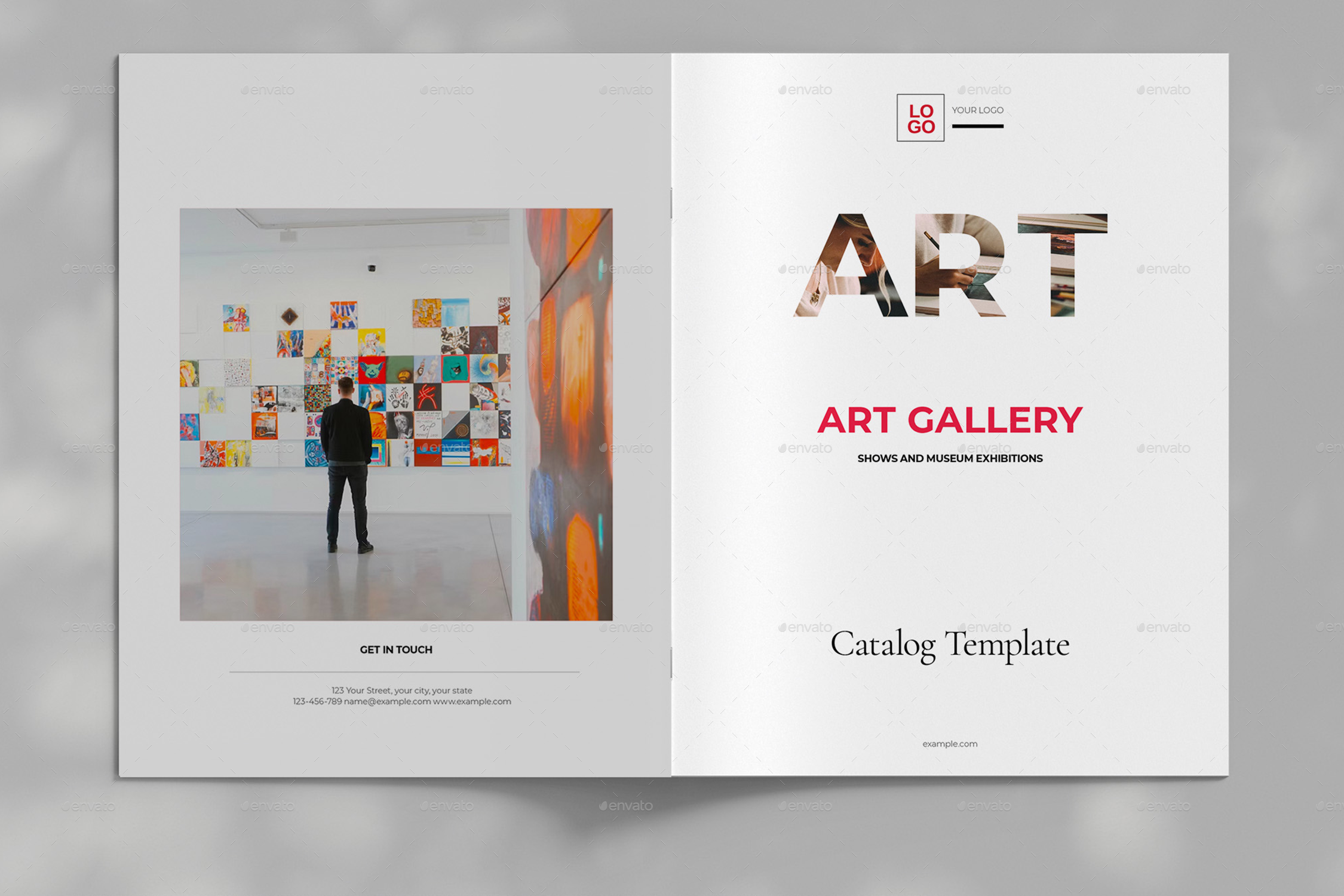 Art Gallery Catalog Layout, Print Templates | GraphicRiver