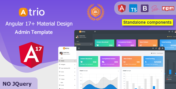 Atrio - Angular 17+ Material Design Admin Dashboard Template by ...