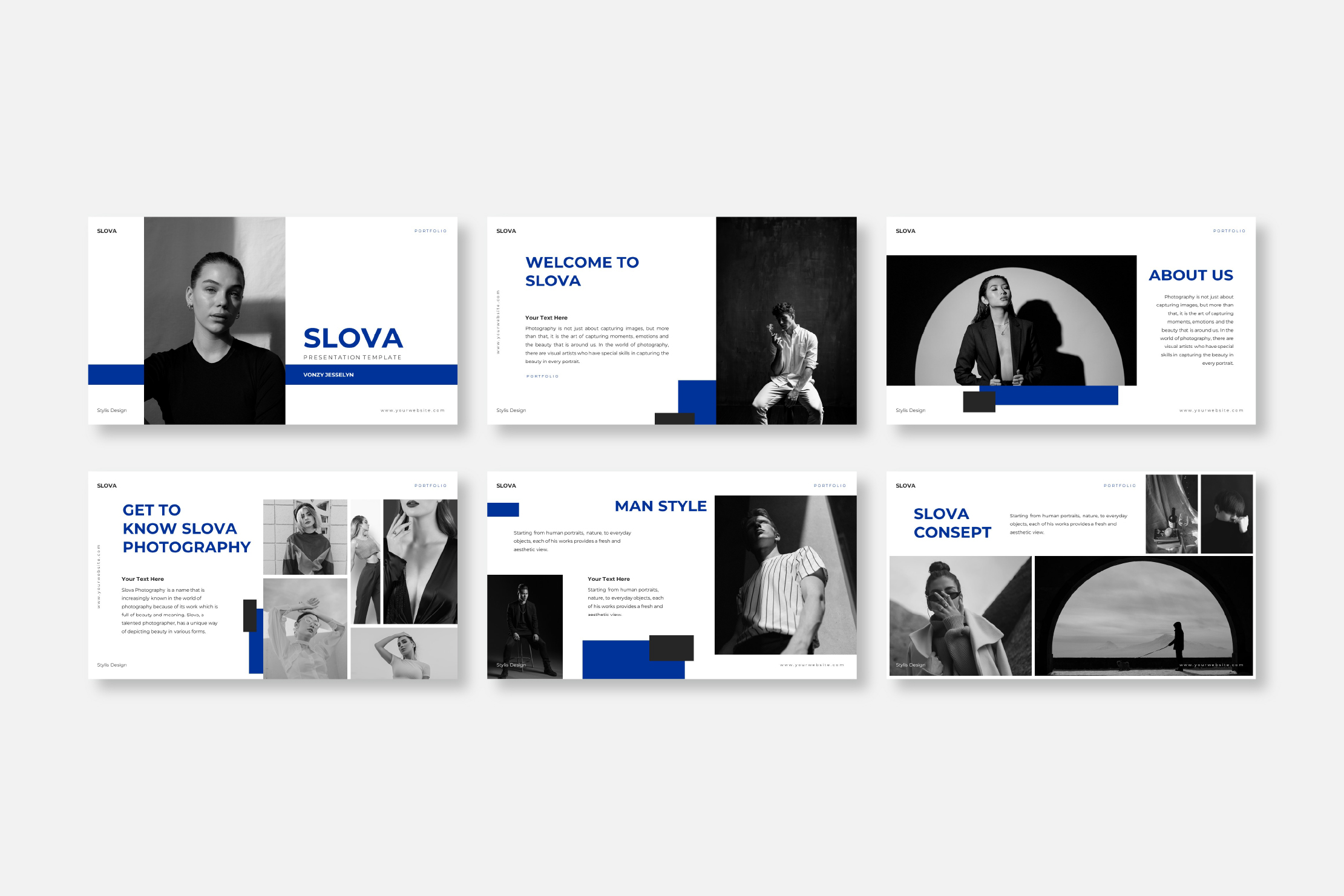 Slova Photography - Portfolio Google Slide Template, Presentation Templates