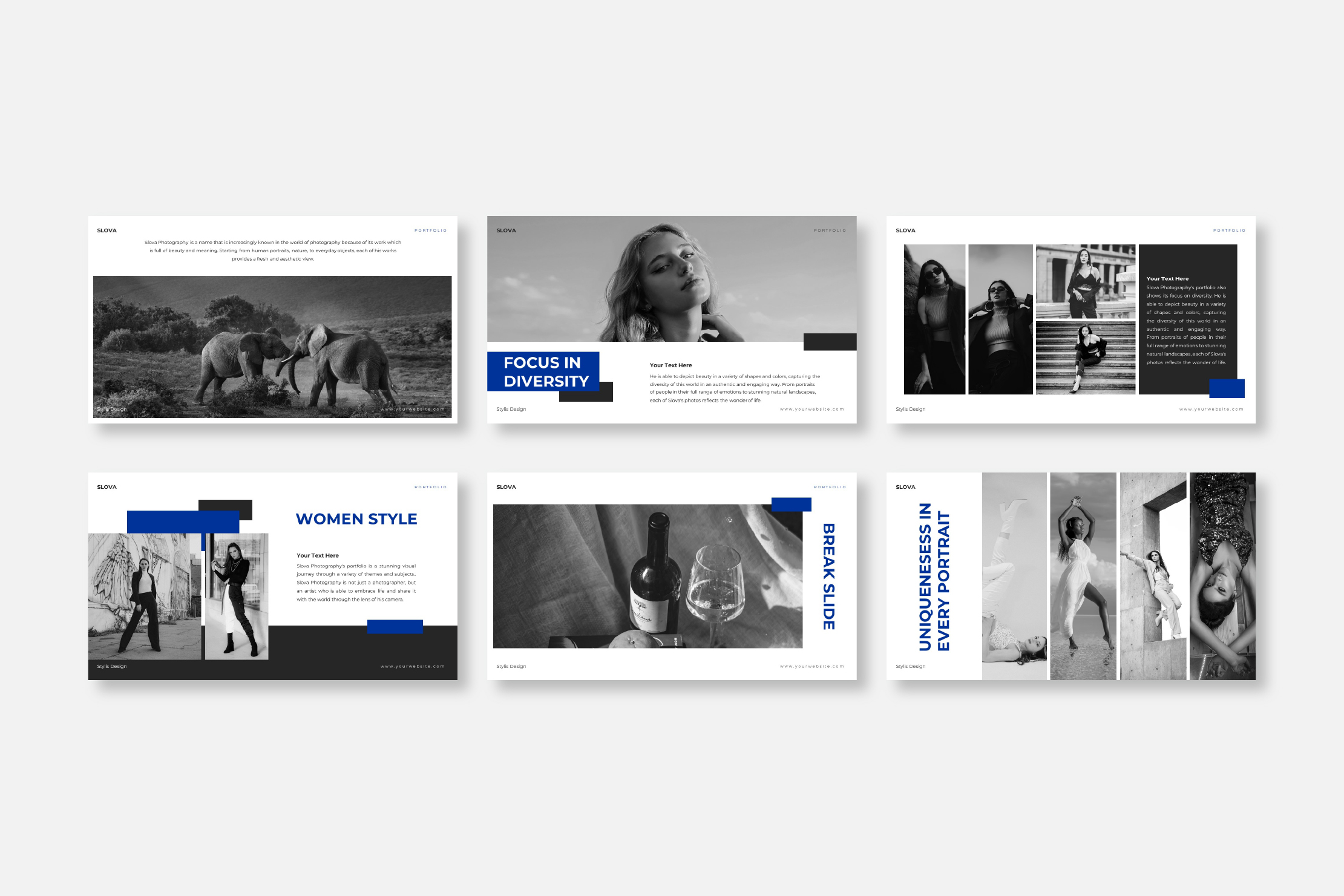 Slova Photography - Portfolio Google Slide Template, Presentation Templates