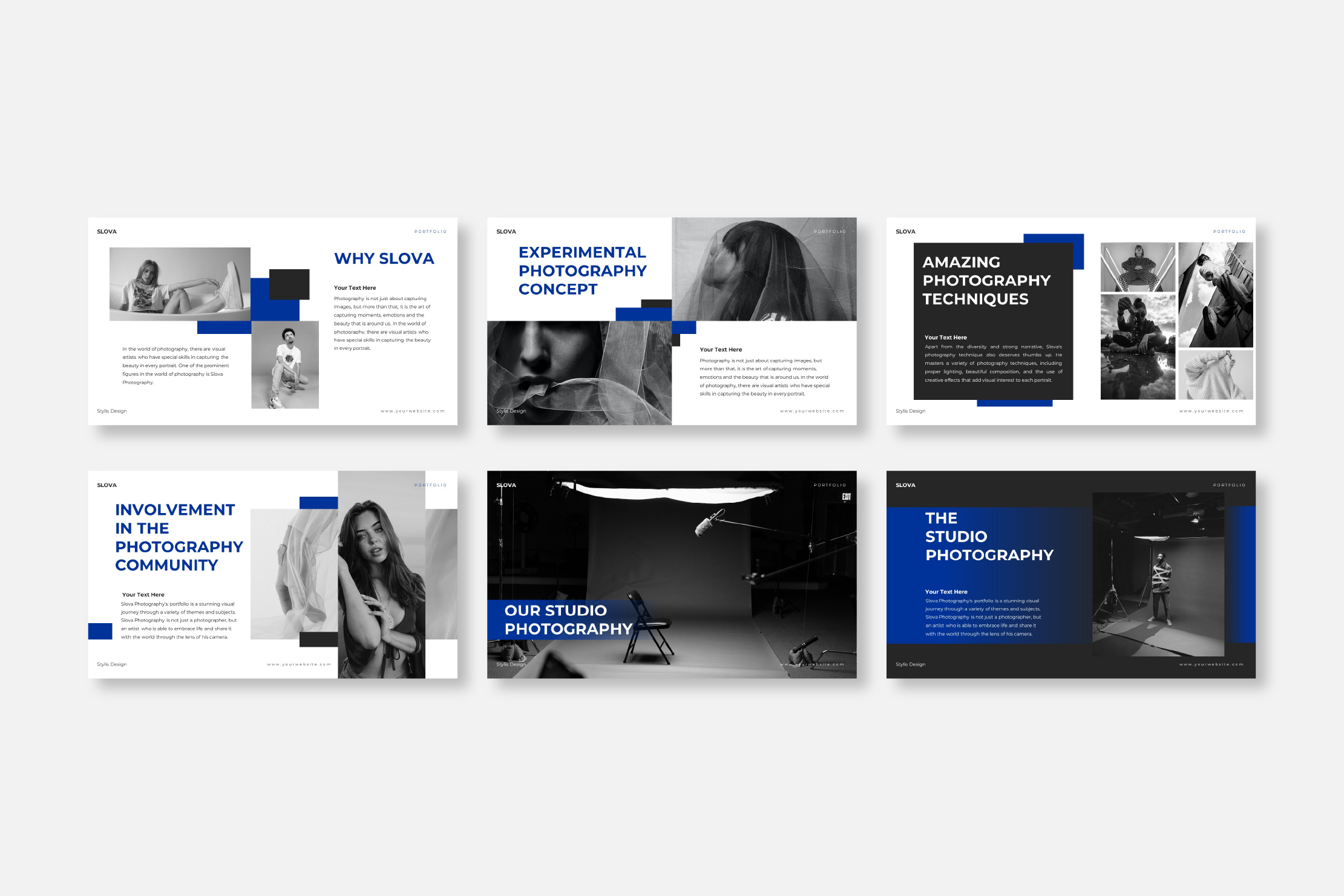 Slova Photography - Portfolio Google Slide Template, Presentation Templates