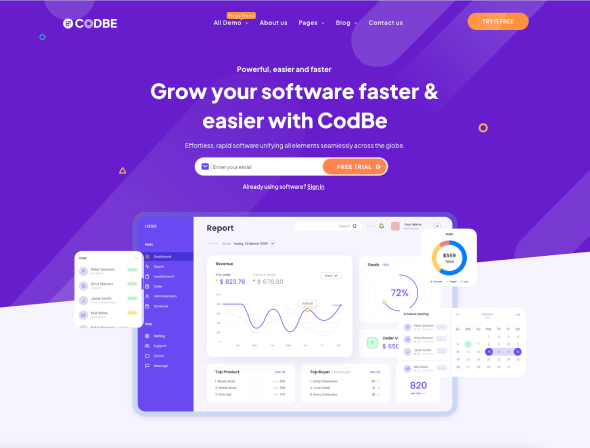 Codbe Software Landing And It Solutions Wordpress Theme By Acmee