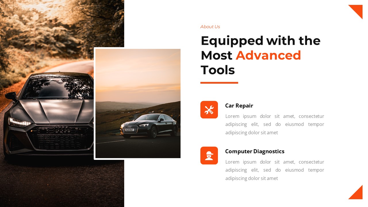 Carideal - Car Services PowerPoint Template, Presentation Templates