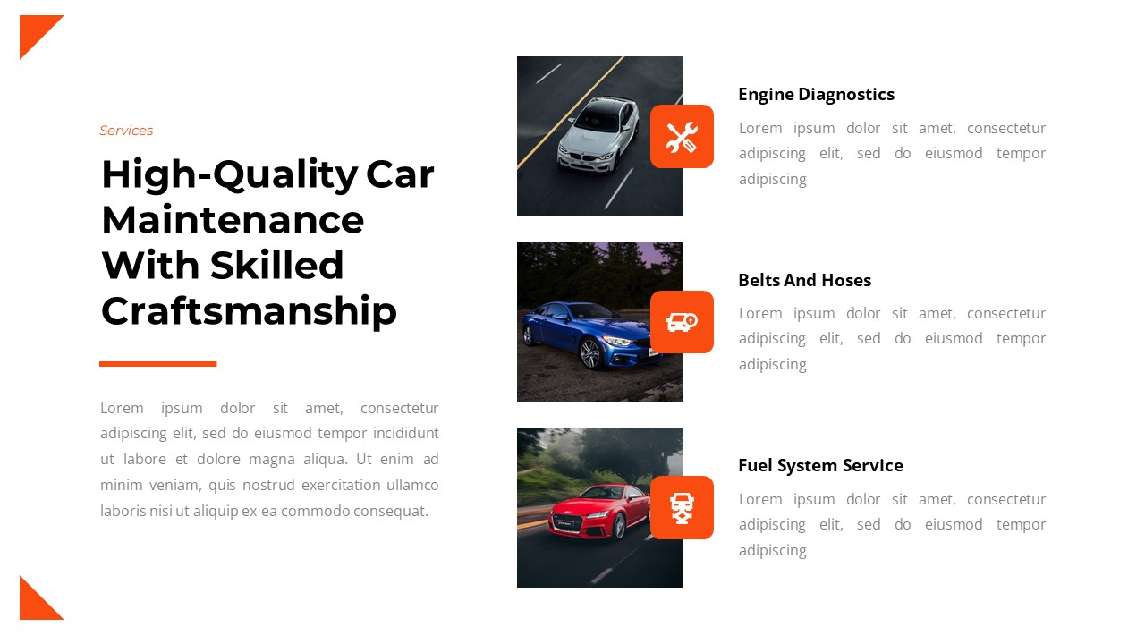 Carideal - Car Services PowerPoint Template, Presentation Templates