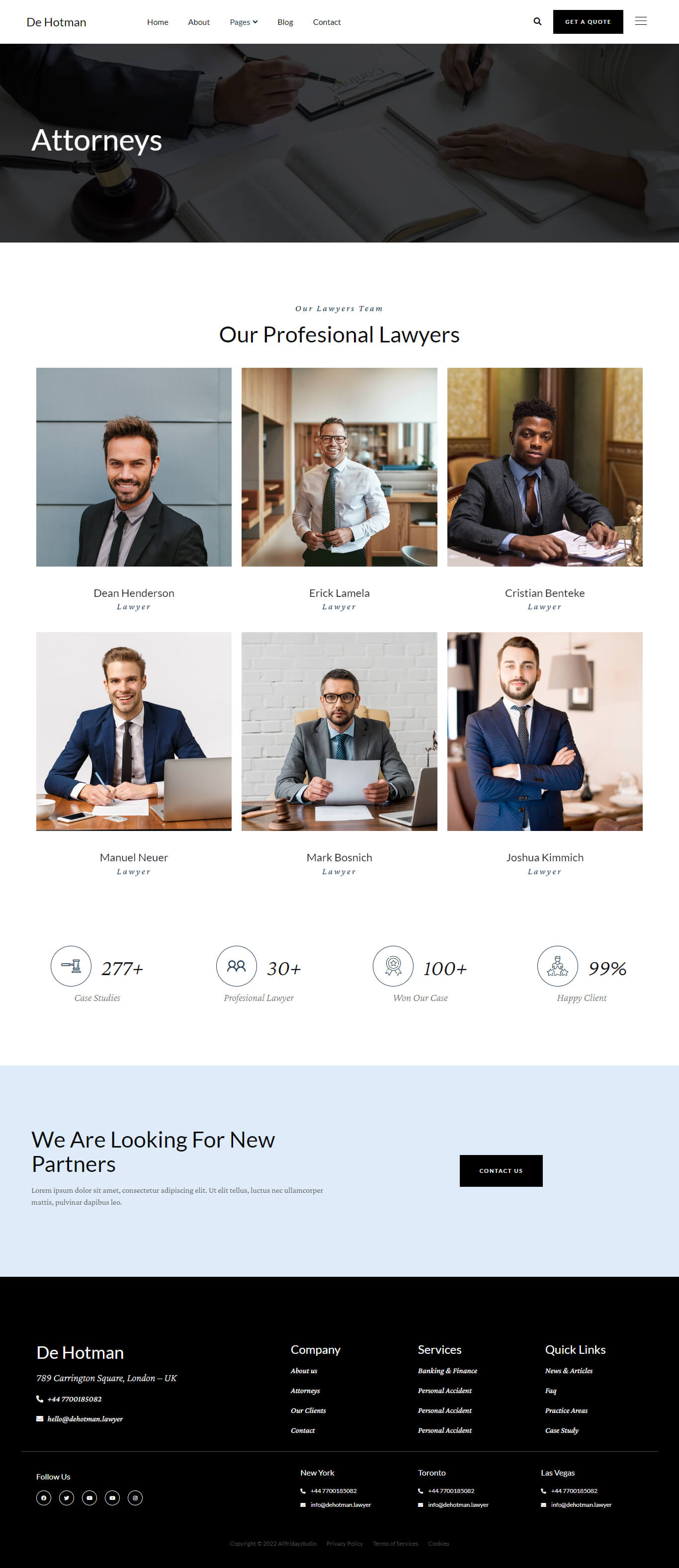DeHotman - Laywer & Attorney Firm Elementor Template Kit by Gassstype