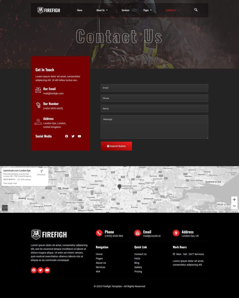 Firefigh - Firefighter & Fire Department Elementor Template Kit by Kitpro