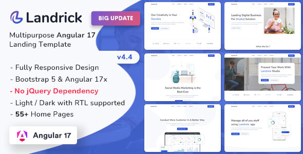 Landrick - Angular 17 Landing Page Template by Themesbrand | ThemeForest