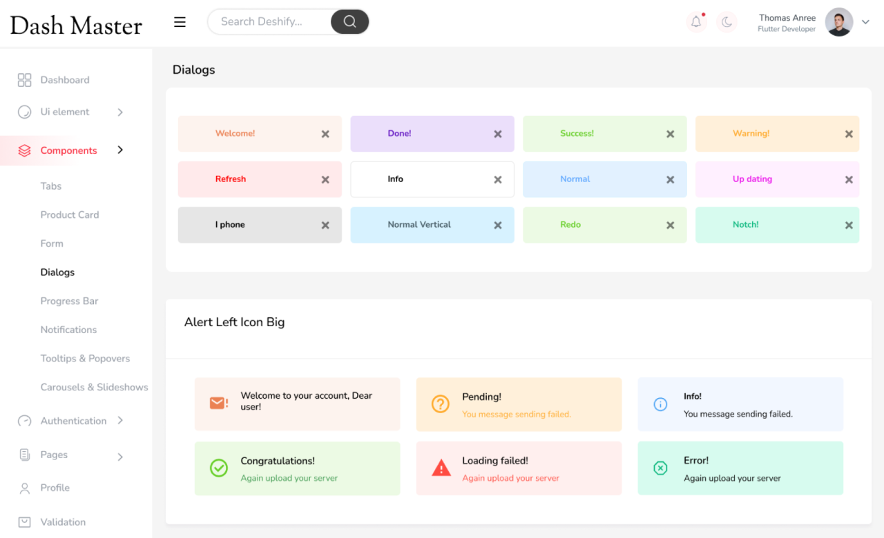 Dashmaster - The Complete Flutter Admin Panel Dashboard by flexioninfotech