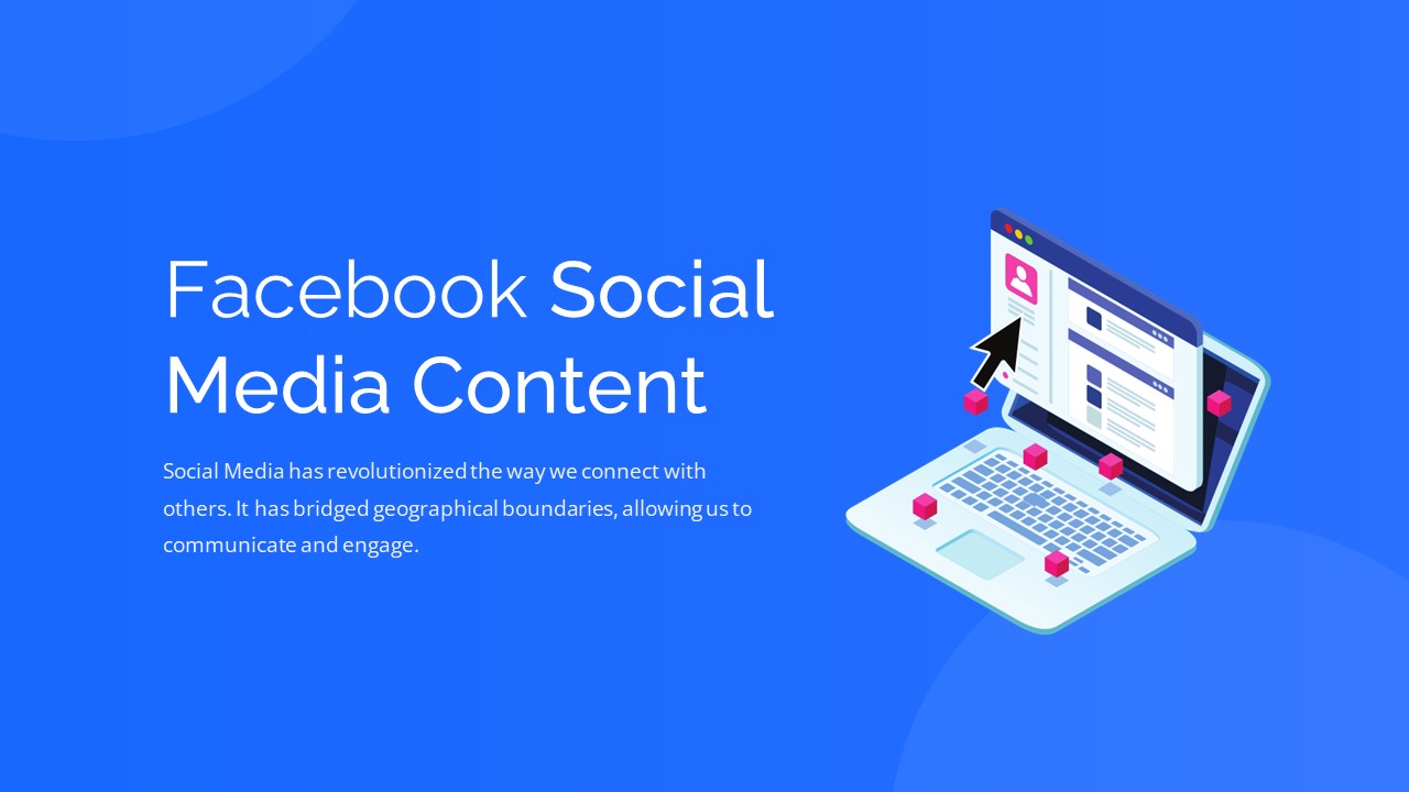 Facebook Social Media Google Slides Template, Presentation Templates