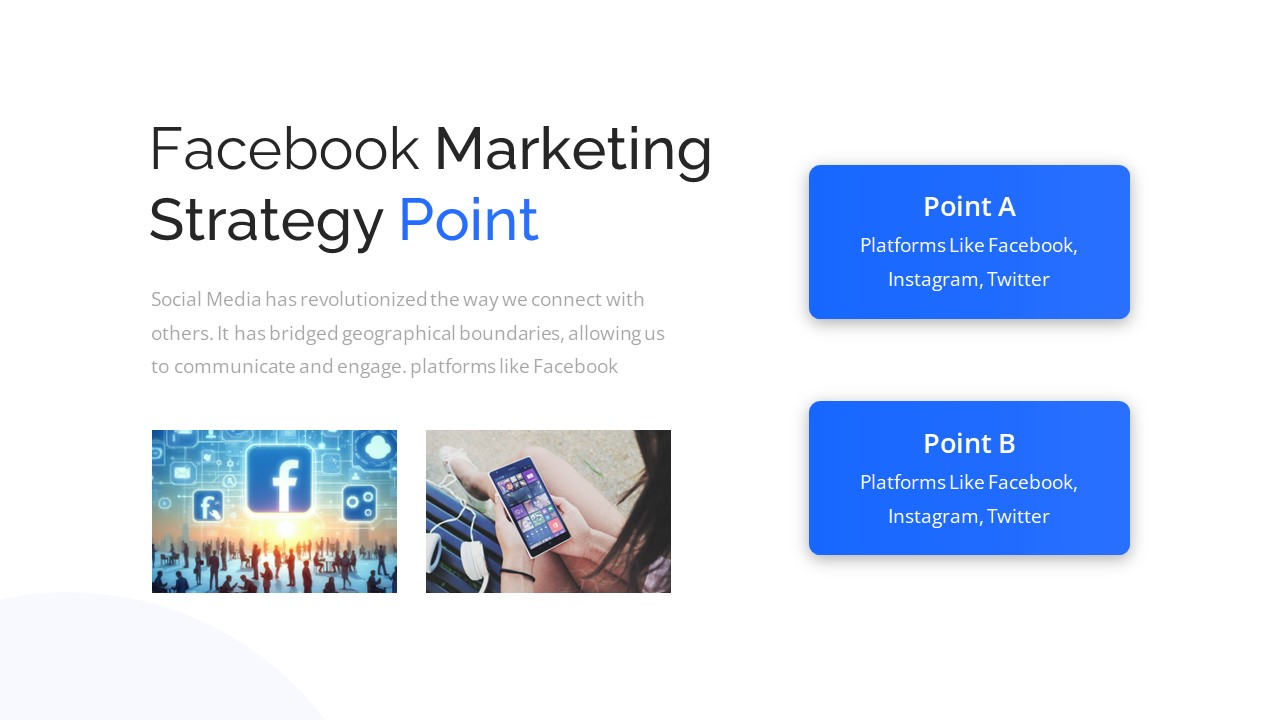 Facebook Social Media Google Slides Template, Presentation Templates