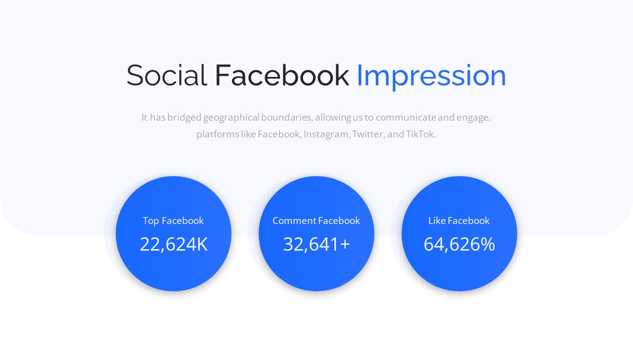 Facebook Social Media Google Slides Template, Presentation Templates