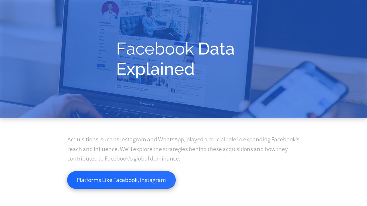 Facebook Social Media Google Slides Template, Presentation Templates