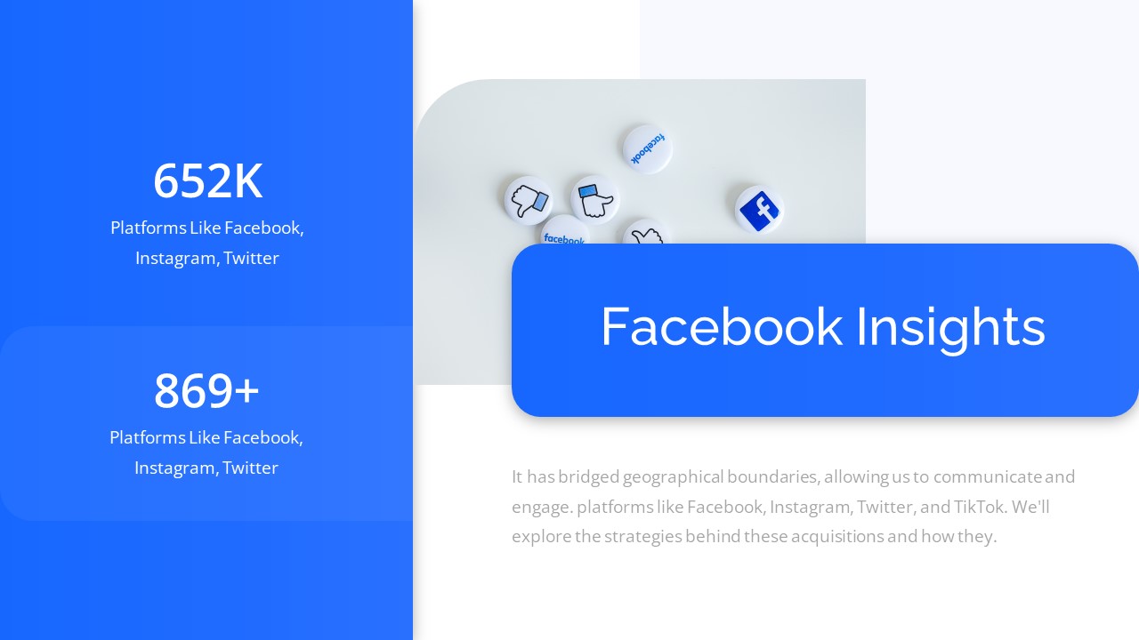 Facebook Social Media Google Slides Template, Presentation Templates
