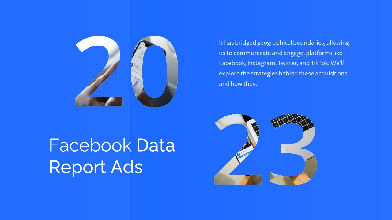 Facebook Social Media Google Slides Template, Presentation Templates