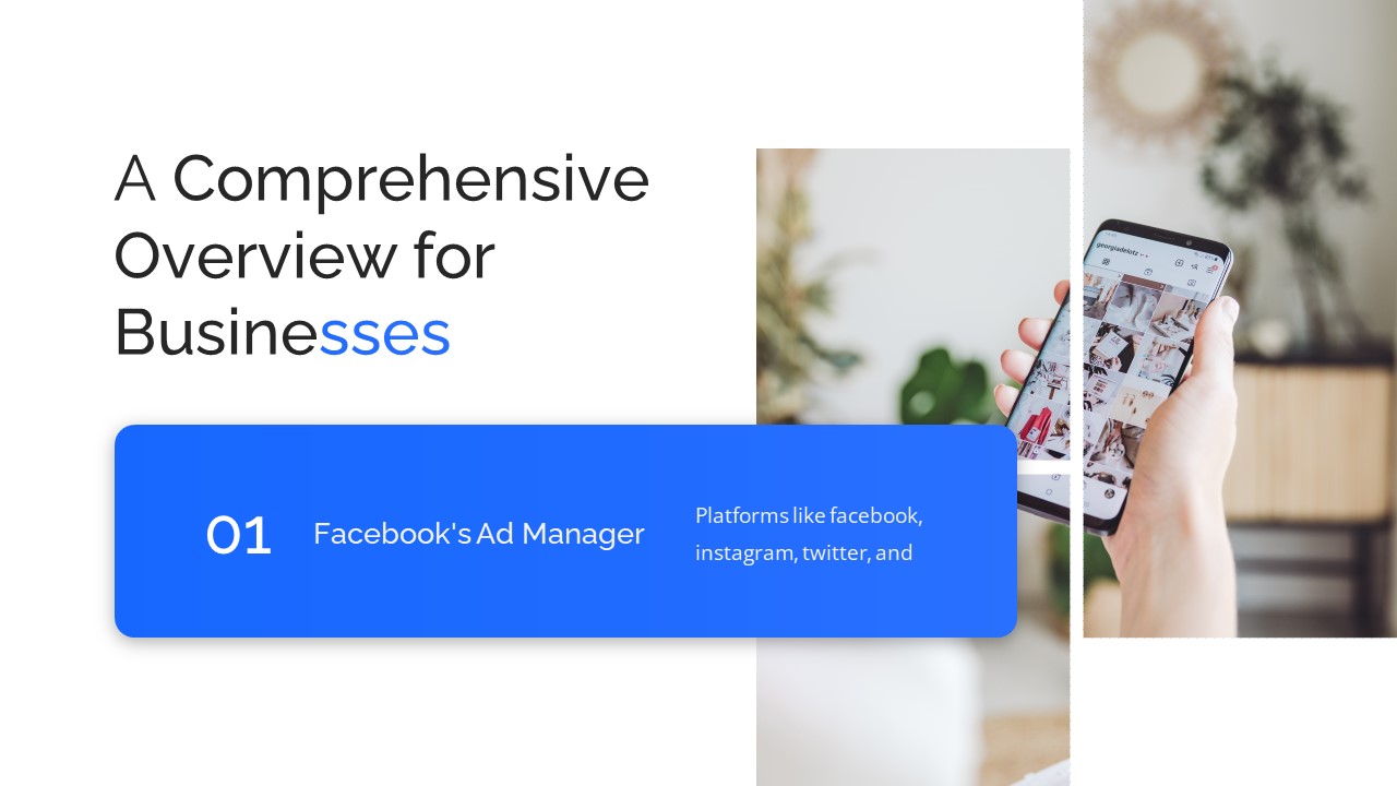 Facebook Social Media Google Slides Template, Presentation Templates