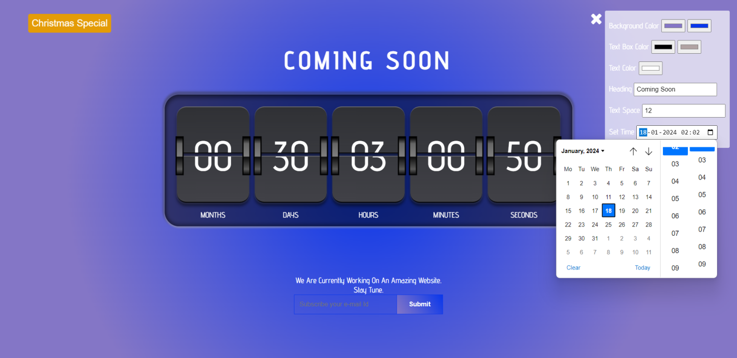Coming Soon Timer | Countdown Timer | Multicolor Countdown by Pahil369