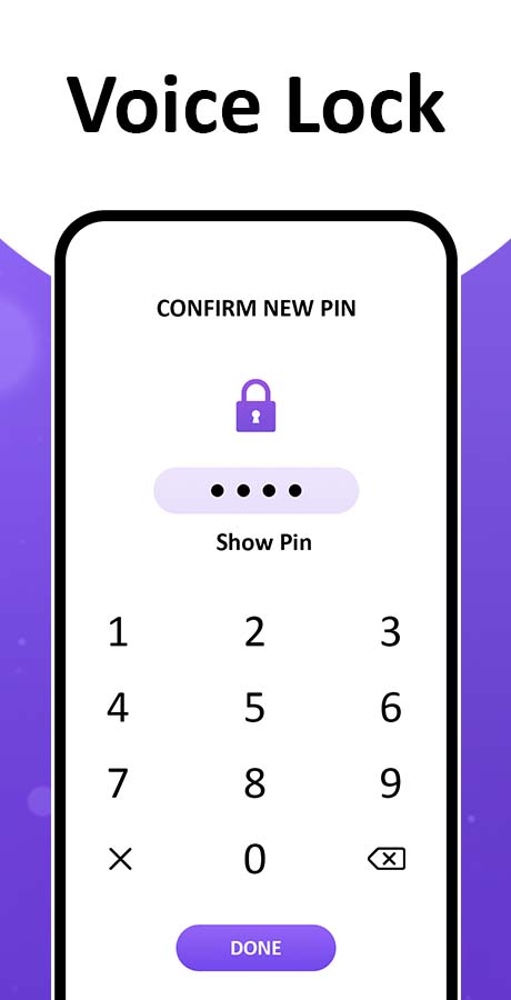 Voice Lock - Pin Pattern - Speak to Unlock - Screen Lock - Smart Voice ...