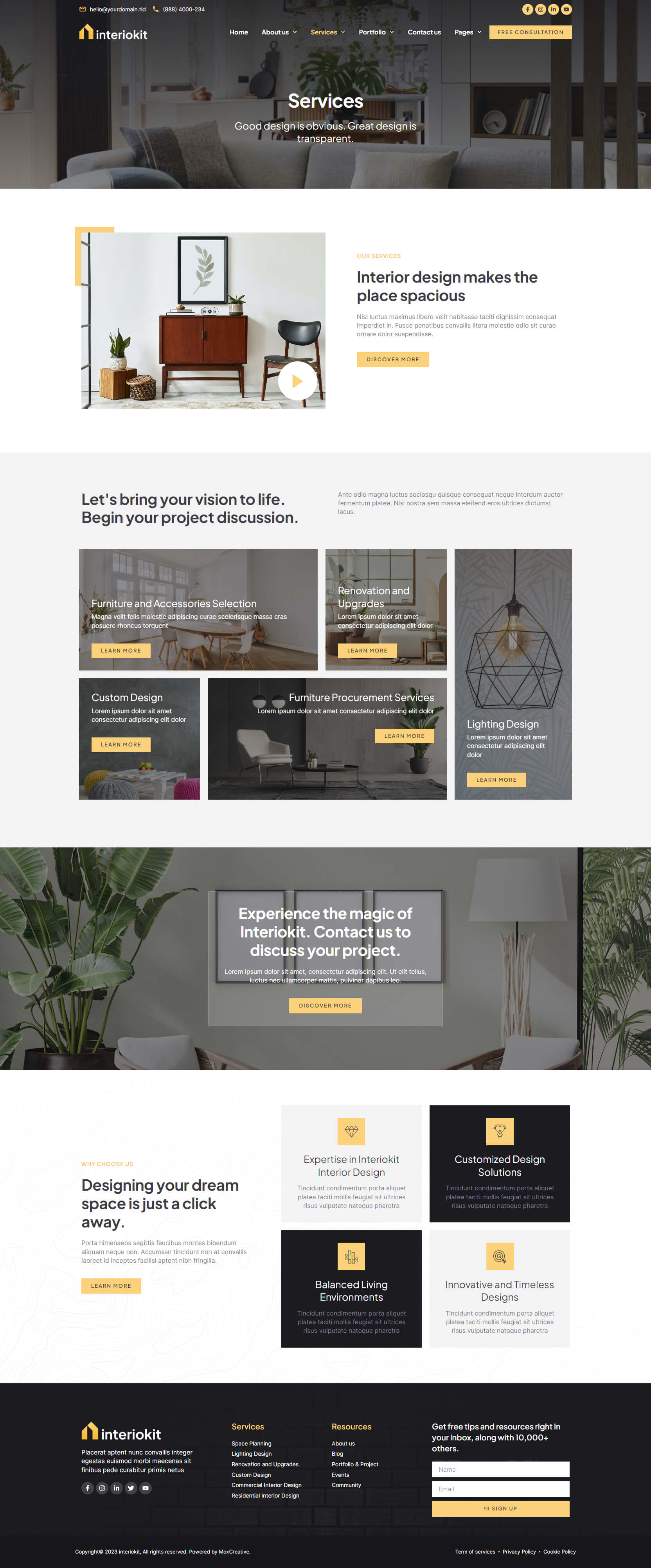 Interiokit - Interior Design & Architecture Elementor Template Kit by ...