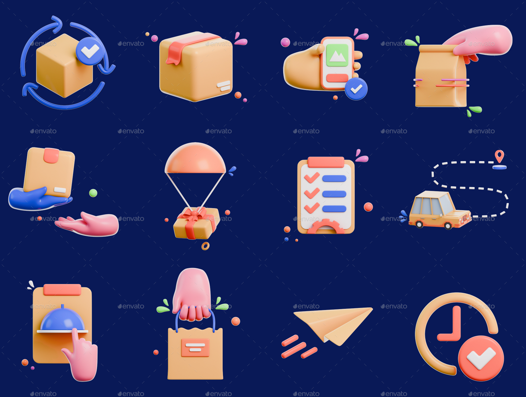DELIVERY 3D ICON PACK, Graphics | GraphicRiver