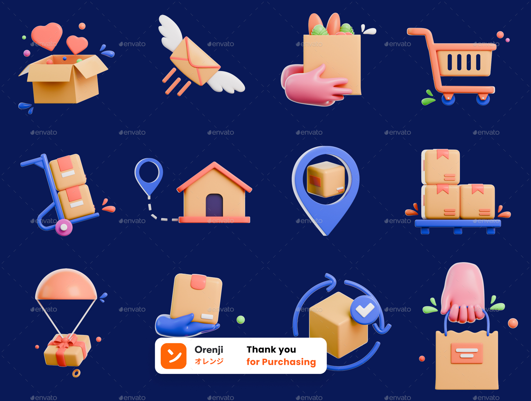 DELIVERY 3D ICON PACK, Graphics | GraphicRiver