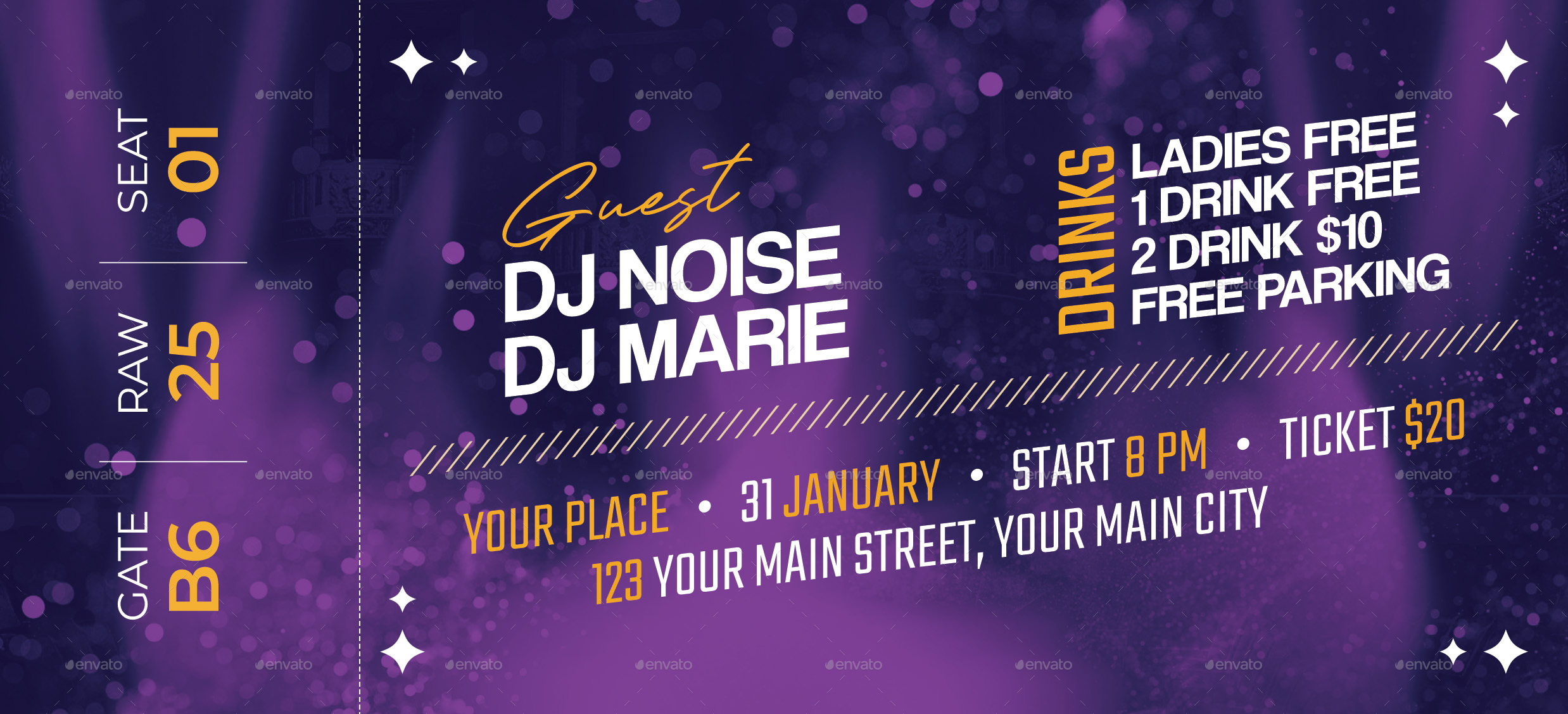 Music Ticket, Print Templates | GraphicRiver