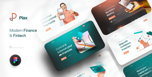 Plax - Finance & Fintech Figma Template by Th3s | ThemeForest