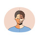 Young Man with Parts of Different Face Skin Color, Vectors | GraphicRiver