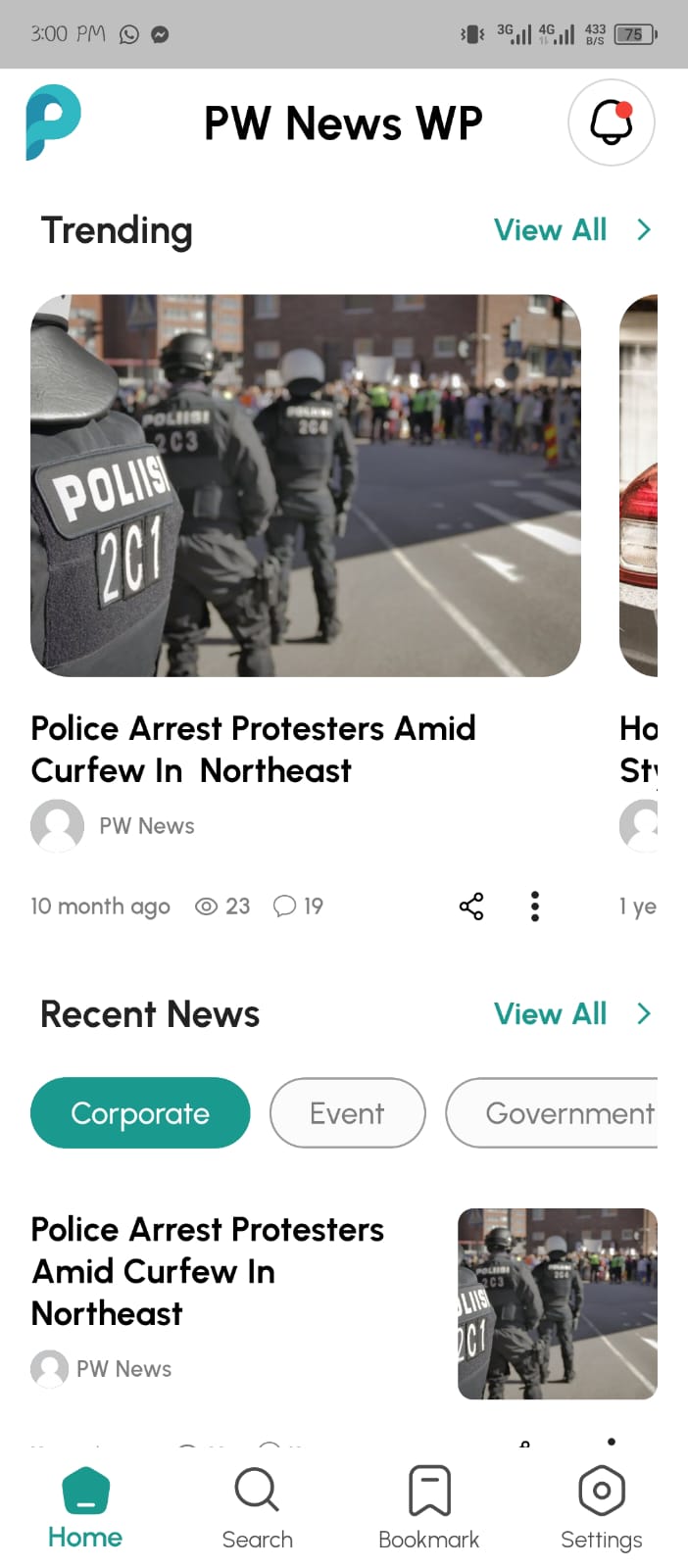 PW News WP - Wordpress Flutter News App by programming_wormhole | CodeCanyon