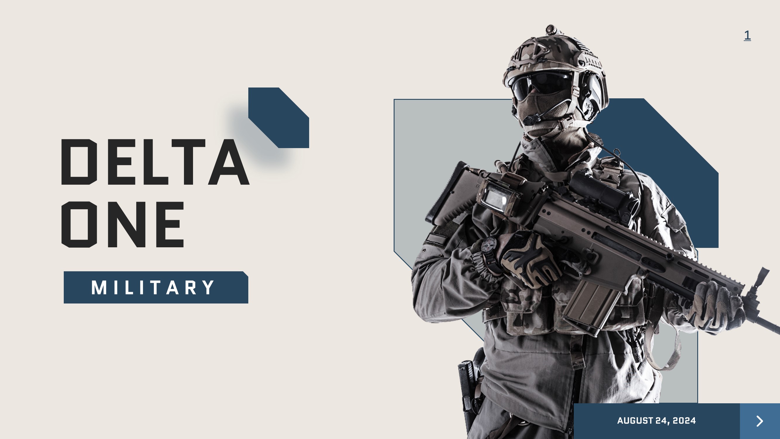 Delta One Military PowerPoint Template, Presentation Templates ...