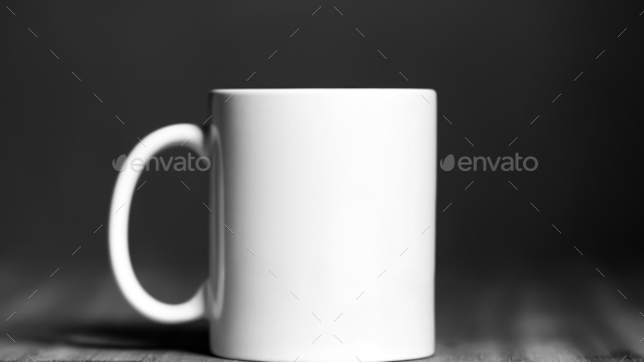 Clean White Mug Mockup. Isolated Coffee Cup Blank Template, Concept for ...