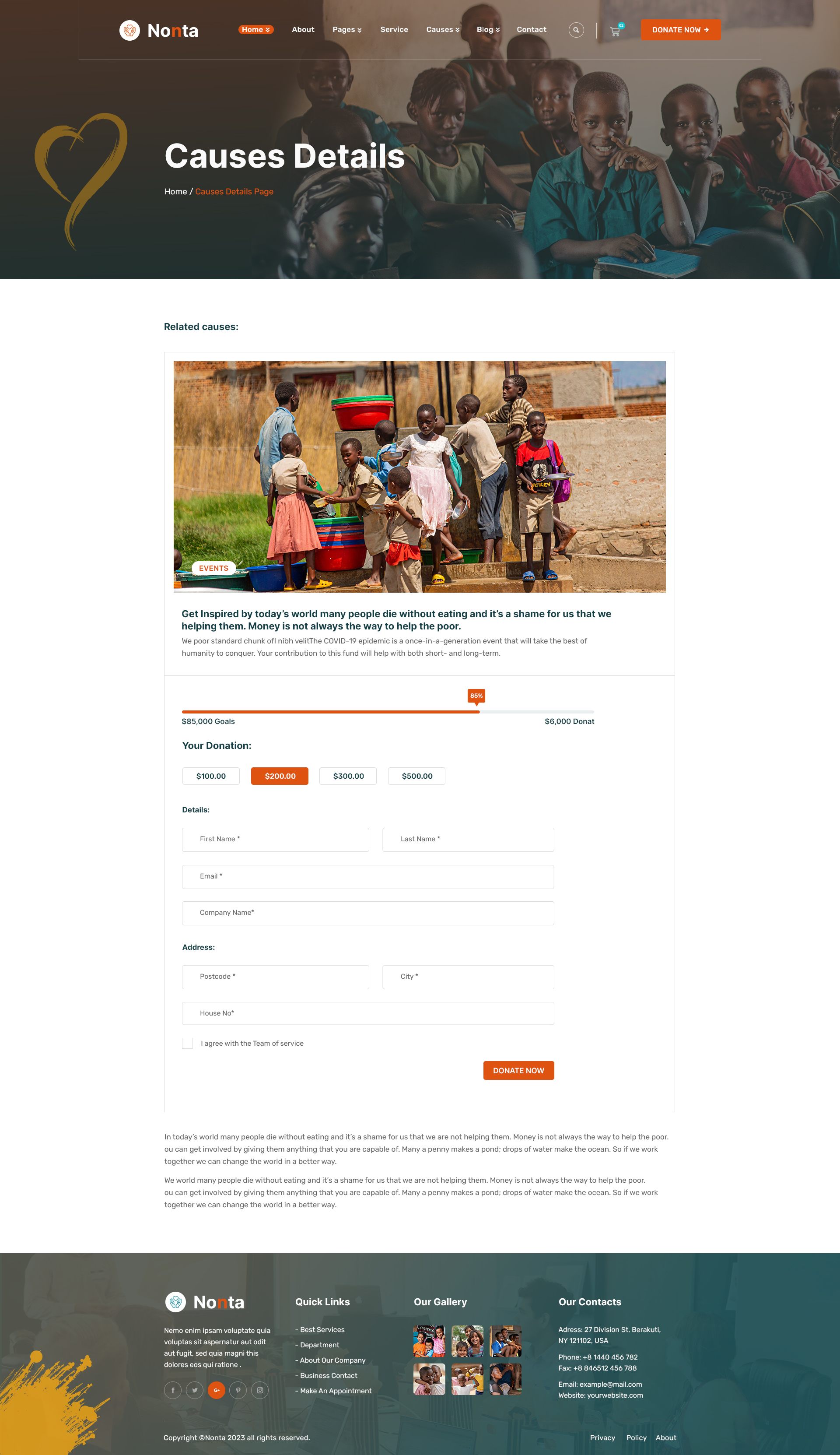 Nonta - Charity & Nonprofit Figma Template. by Deferen | ThemeForest