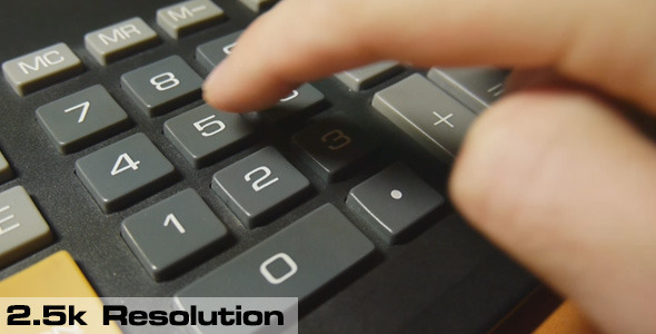 Calculating With Calculator, Stock Footage | VideoHive